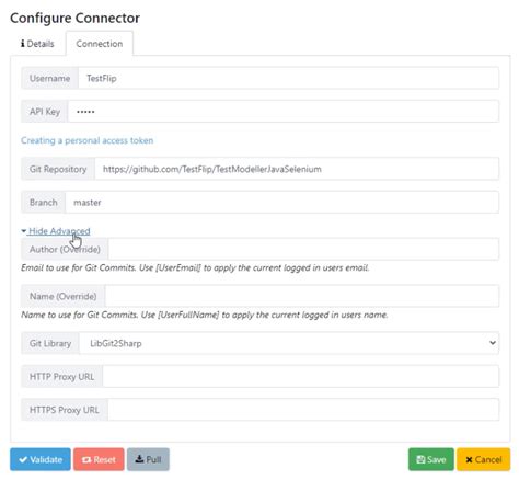 git connector feature proxy support