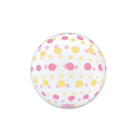 20 Pink Gold Dots Sphere™ Prima Balloons