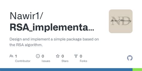 Github Nawir1rsaimplementation Design And Implement A Simple