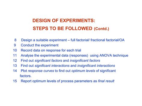 Design Of Experiments Ppt