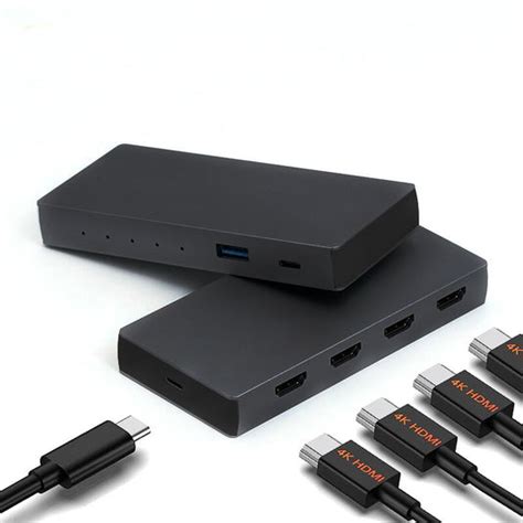 4xem 6 In 1 4 Hdmi Port Usb C Hub