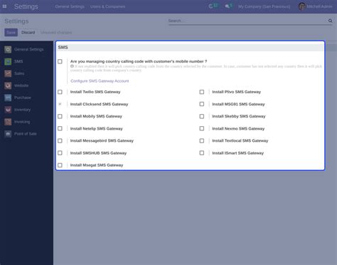 Odoo SMS Notification WebKul