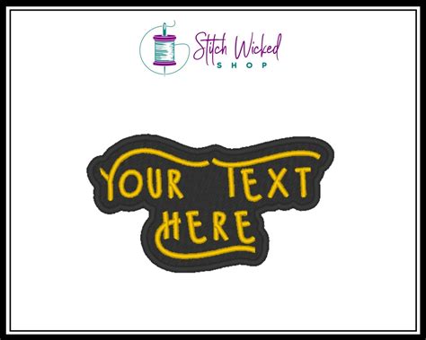 Custom Name Patch Fully Embroidered Script Contoured Name Tags Choose