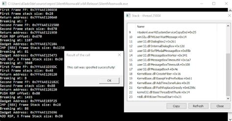 Silentmoonwalk Poc Implementation Of A Fully Dynamic Call Stack Spoofer