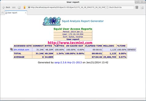 Sarg Squid Analysis Report Generator And Internet Bandwidth