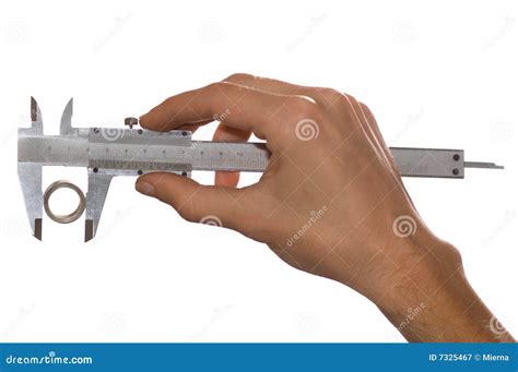 Man Measuring With Compass Divider On Blueprint Stock Image