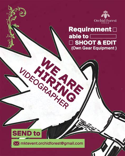Lowongan Kerja Videographer Di Orchid Forest Cikole Lokerbandungid