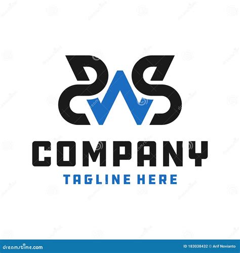 Industrial Business Logo Letter SWS Stock Vector Illustration Of Circle Geometric 183038432