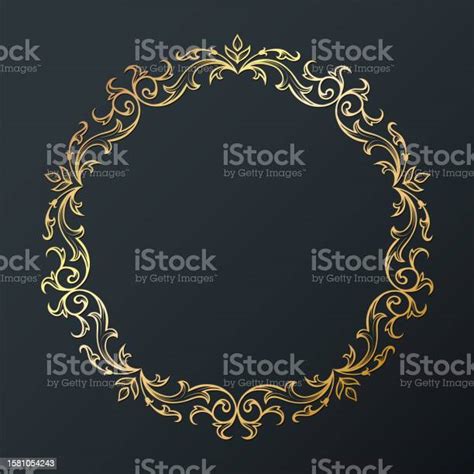 꽃 원형 고전적인 스타일의 프레임입니다 귀여운 복고풍 붓글씨 프레임 0명에 대한 스톡 벡터 아트 및 기타 이미지 0명 검은색 고풍스런 Istock
