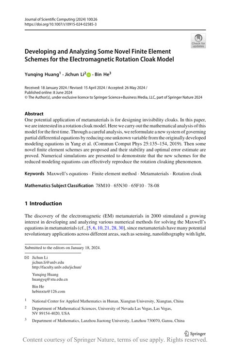 Developing And Analyzing Some Novel Finite Element Schemes For The
