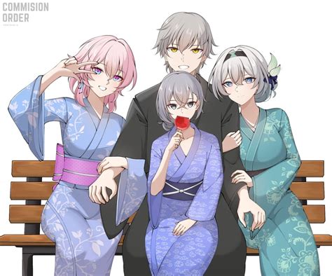 Trailblazer Firefly March 7th Caelus And Silver Wolf Honkai And 1 More Drawn By Centauri D