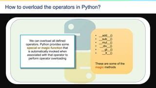 Operator Overloading In Python Pptx