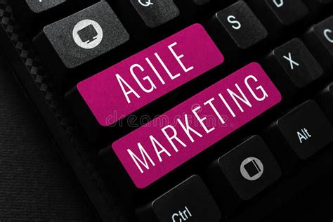 Text Caption Presenting Agile Marketing Business Overview Focusing