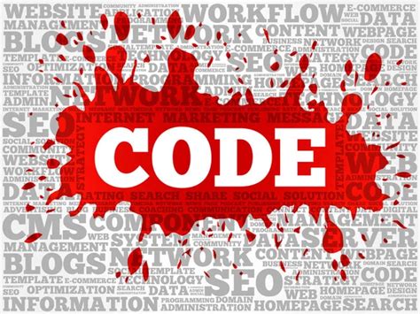 Code Word Cloud Stock Vector By ©dizanna 103734438