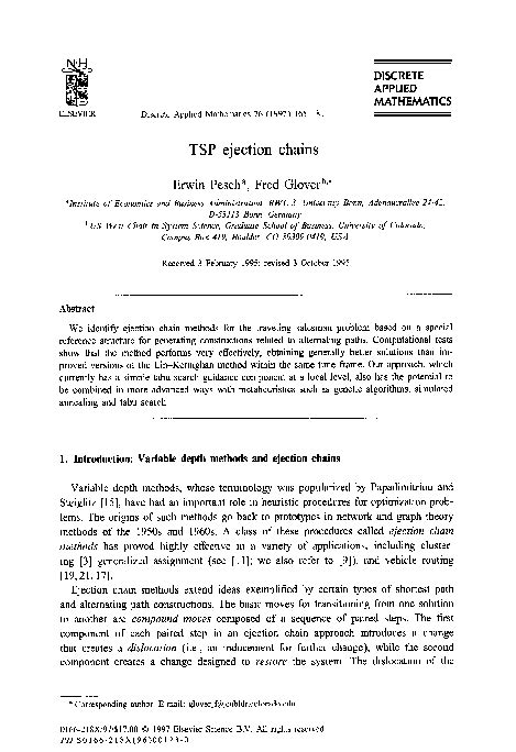 Pdf Tsp Ejection Chains