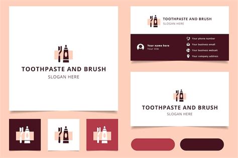 Premium Vector Toothpaste And Brush Logo Design With Editable Slogan