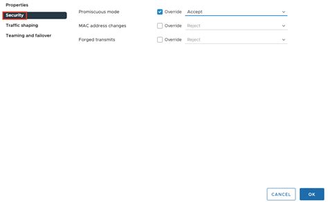 Configure Internal Network Traffic With The Vmware Vsphere Standard Switch Promiscuous Mode