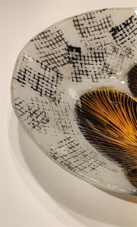 Patera Okrągła Duża Art Deco Szkło Szkło Artystyczne Szkło Szkło Użytkowe Designmarket
