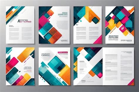 Premium Photo Abstract Vector Layout Background Set For Art Template Design List Front Page Mockup