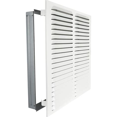 Upmann Wetterschutzgitter Eckig Mit Einbaurahmen Klemmfeder 430x440 Mm Weiß