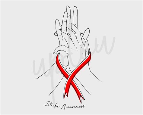 Line Art Stroke Svgstroke Awareness Svg Red Ribbon Svg Line Art Svg Fight Cancer Svg