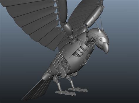 Bird Robot Model 3d Model Obj Ma Mb