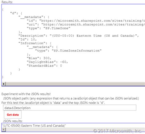 A Sharepoint Rest Api Tester With An Ajax And Workflow Writer Mike Smiths Tech Training Notes