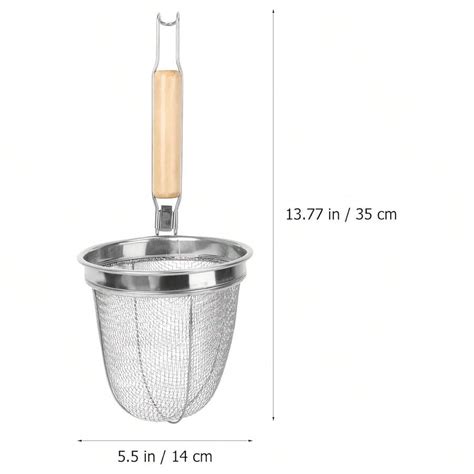 Asian Kitchen Spider Strainer 6 Inch Stainless Steel Mesh Strainer