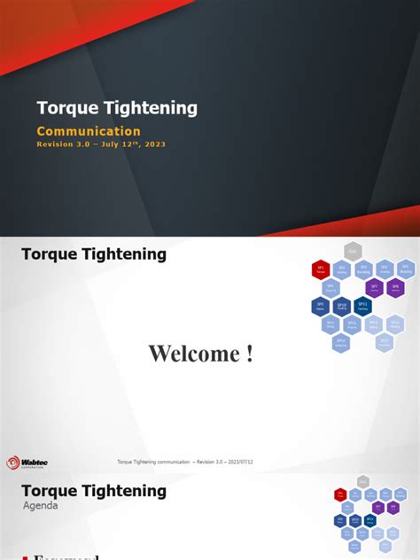 Torque Tightening Management Rev 3 0 Pdf Verification And Validation
