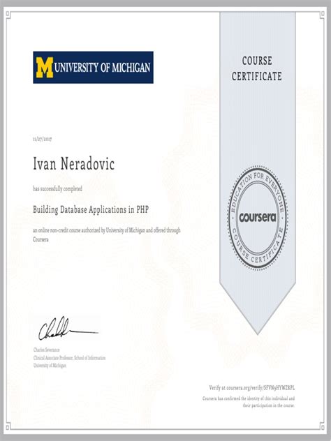 coursera certificate building database applications in php pdf