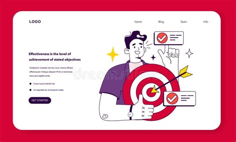 Key Performance Indicators Employee Efficiency Evaluation Stock Vector Illustration Of