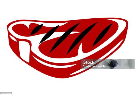 구운 T뼈 스테이크의 그림 바베큐 제품 양식에 일치시키는 주방 및 레스토랑 메뉴 티본 스테이크에 대한 스톡 벡터 아트 및 기타