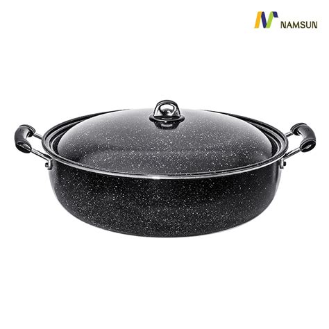 남선 국산 마블코팅 튀김팬 60cm 양수 튀김냄비 업소용 대형팬 신세계몰