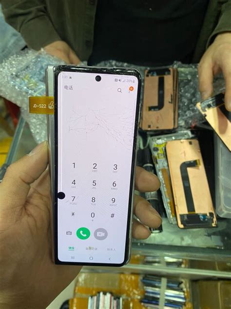 Bluesky Original Crack Lcd With Defect Dot Line Z Fold 3 5g Lcd For Samsung Galaxy Z Fold3 F9260