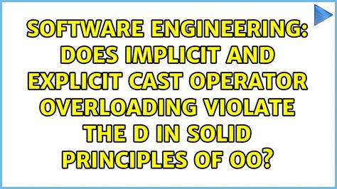 does implicit and explicit cast operator overloading violate the d in
