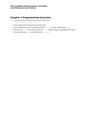 PHP Function S AND Objects CHAPTER 5 PHP Functions And Objects The