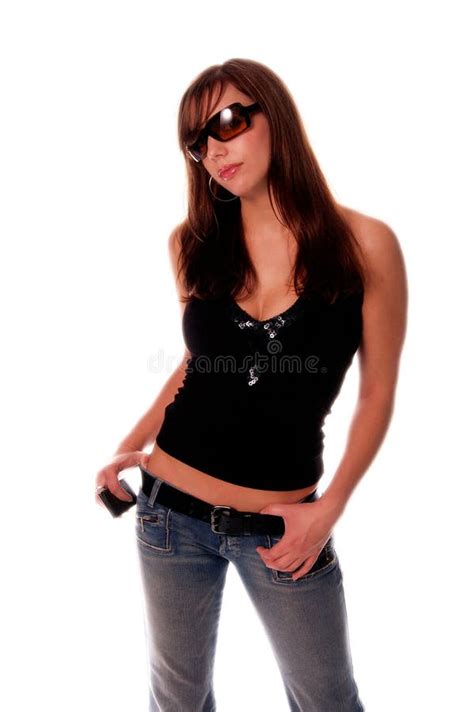 телефон девушки 2 клеток сексуальный Стоковое Фото изображение насчитывающей люди рыжий 185758