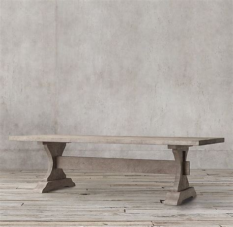 17th C Hourglass Trestle Rectangular Dining Table Dining Table