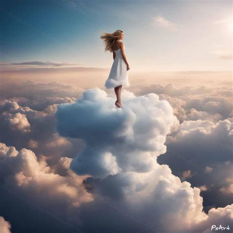 Girl On A Cloud Made With Photoshop And AI Photoshopart Manipulation Madewithphotoshop