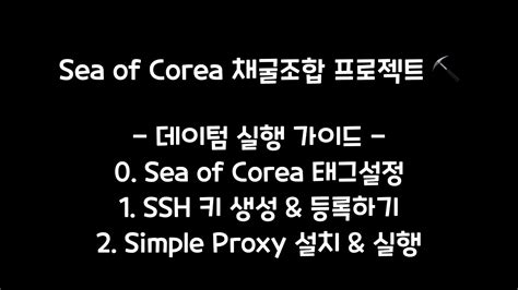 데이텀 실행가이드 ssh키 and 심플프록시 설정편 youtube