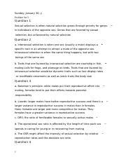 Problem Set Docx Sunday January Y Problem Set Question Sexual Selection Is When