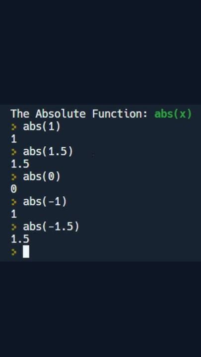 Absolute Function Python Short Youtube