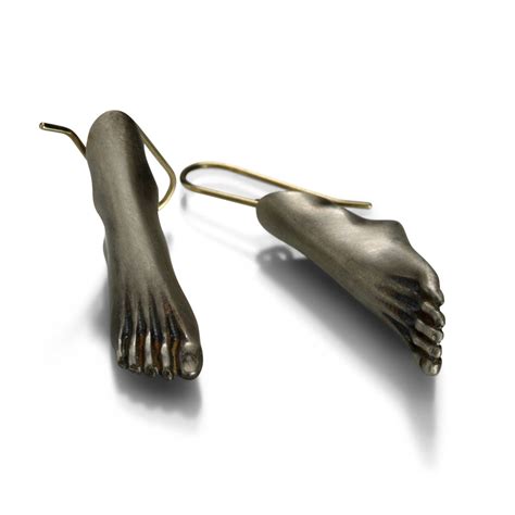Feet Earrings Earrings Silver Drop Earrings Silver