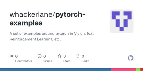 GitHub Whackerlane Pytorch Examples A Set Of Examples Around Pytorch