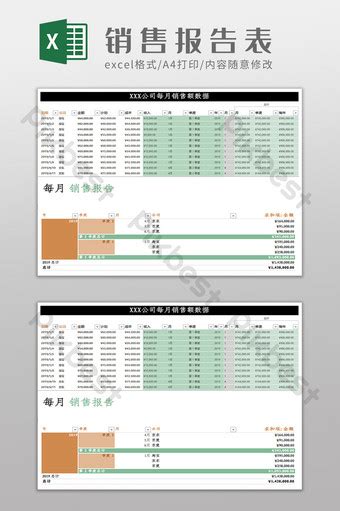 Simple Sales Pivot Table Excel Template Excel XLS Template Free Download Pikbest