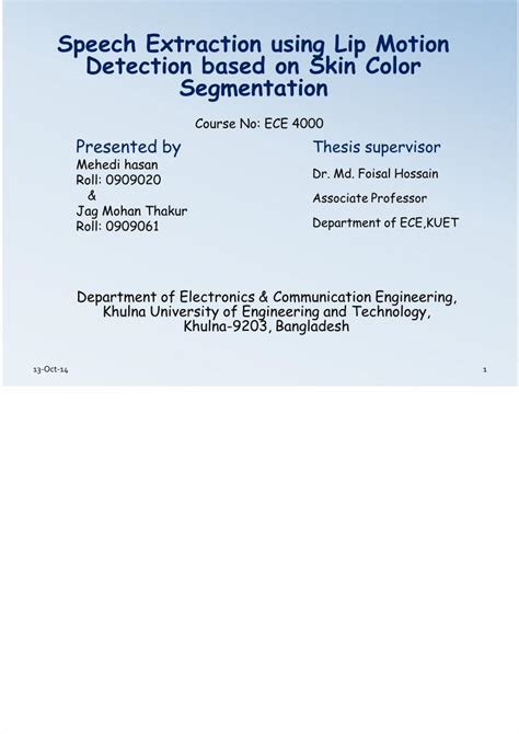 pdf speech extraction using lip motion detection based on skin color