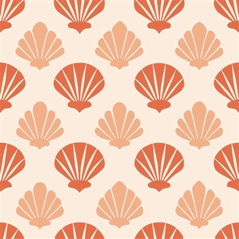 A Pattern With Shells On It 68217329 Vector Art At Vecteezy