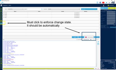 Stm32cubeprogrammer Register Tab Doesnt Work A