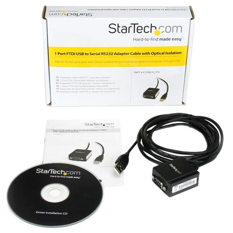 1 Port Ftdi Usb To Serial Rs232 Adapter Cable With Optical Isolation