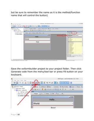 WxFormBuilder Tutorial On A GUI For Making GUIs For Python PDF